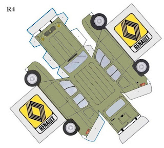 SP. Papel Modelismo: PaperCraft - Renault 4L