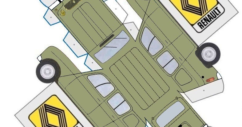 SP. Papel Modelismo: PaperCraft - Renault 4L