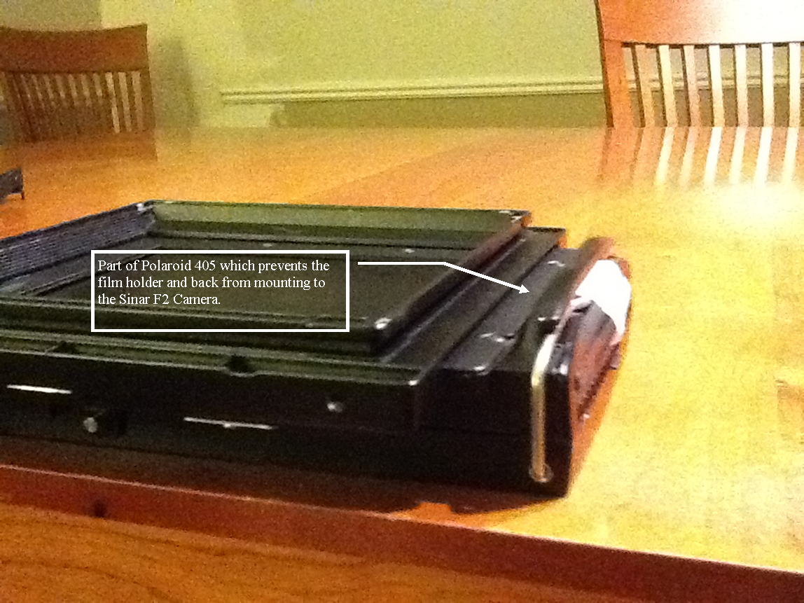 Reim Photo Image: Polaroid 405 to Sinar F2 compatability, Fuji FP100c ...