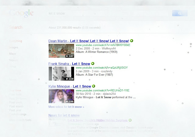 Let It Snow: Google Christmas Easter Egg