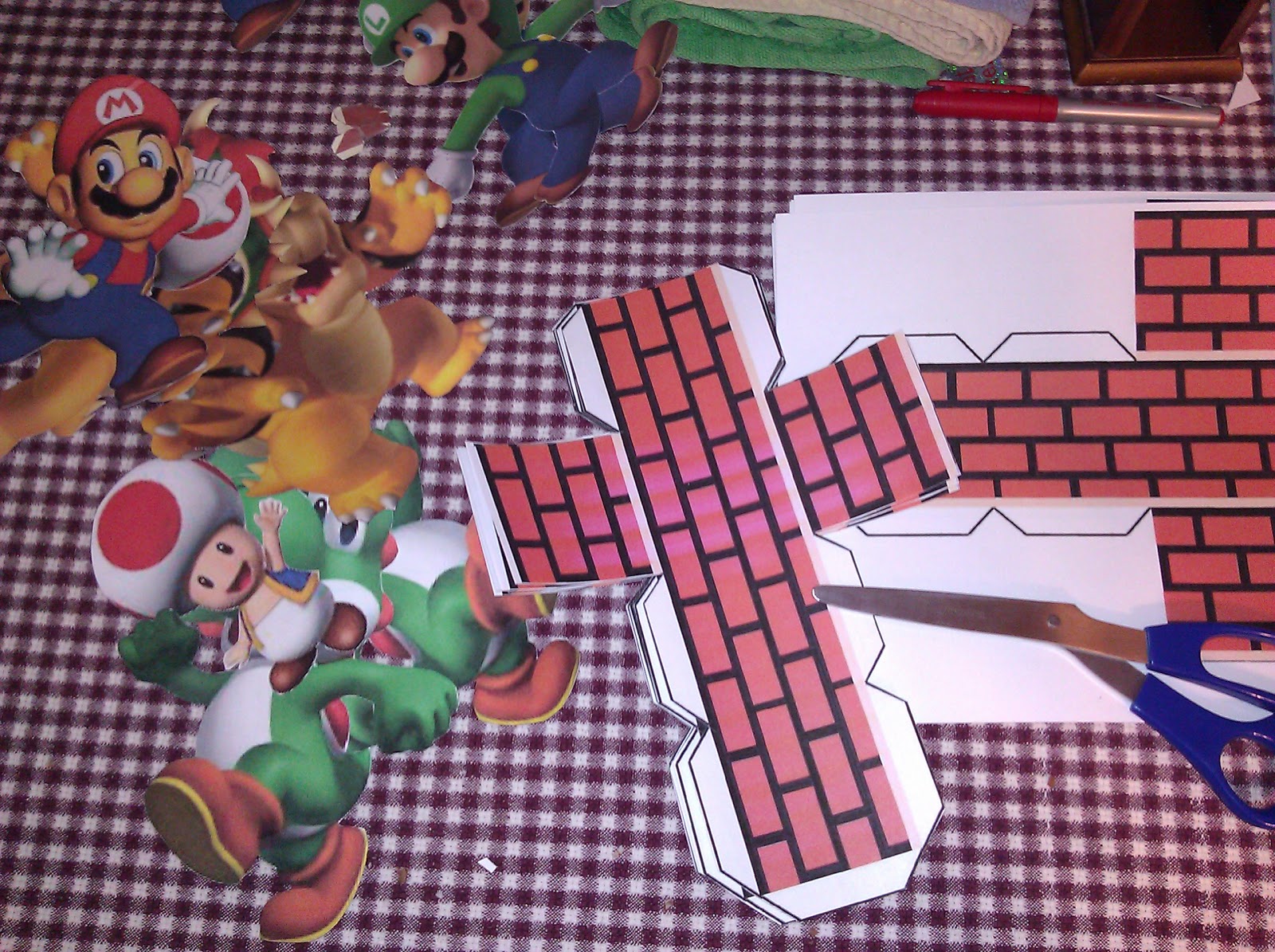 City Kitty's Blog Spot: Mario Bros Birthday Decorations - homemade