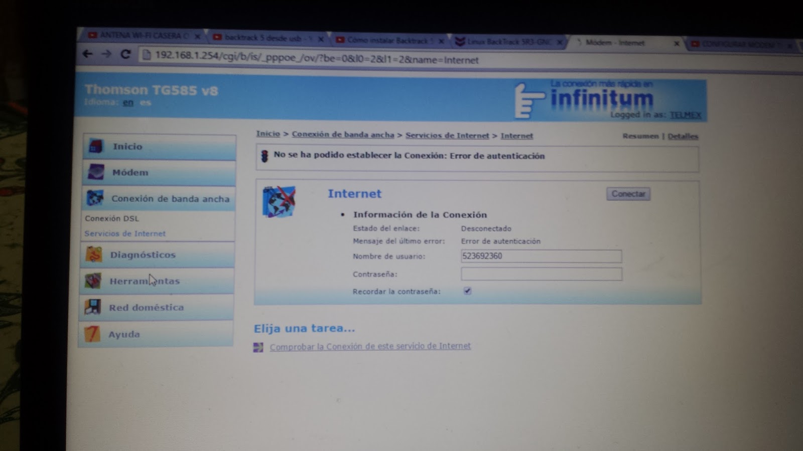 MTL UPSUM J. Manuel Guerrero: Configurar modem TELMEX HG530 modo Puente ...