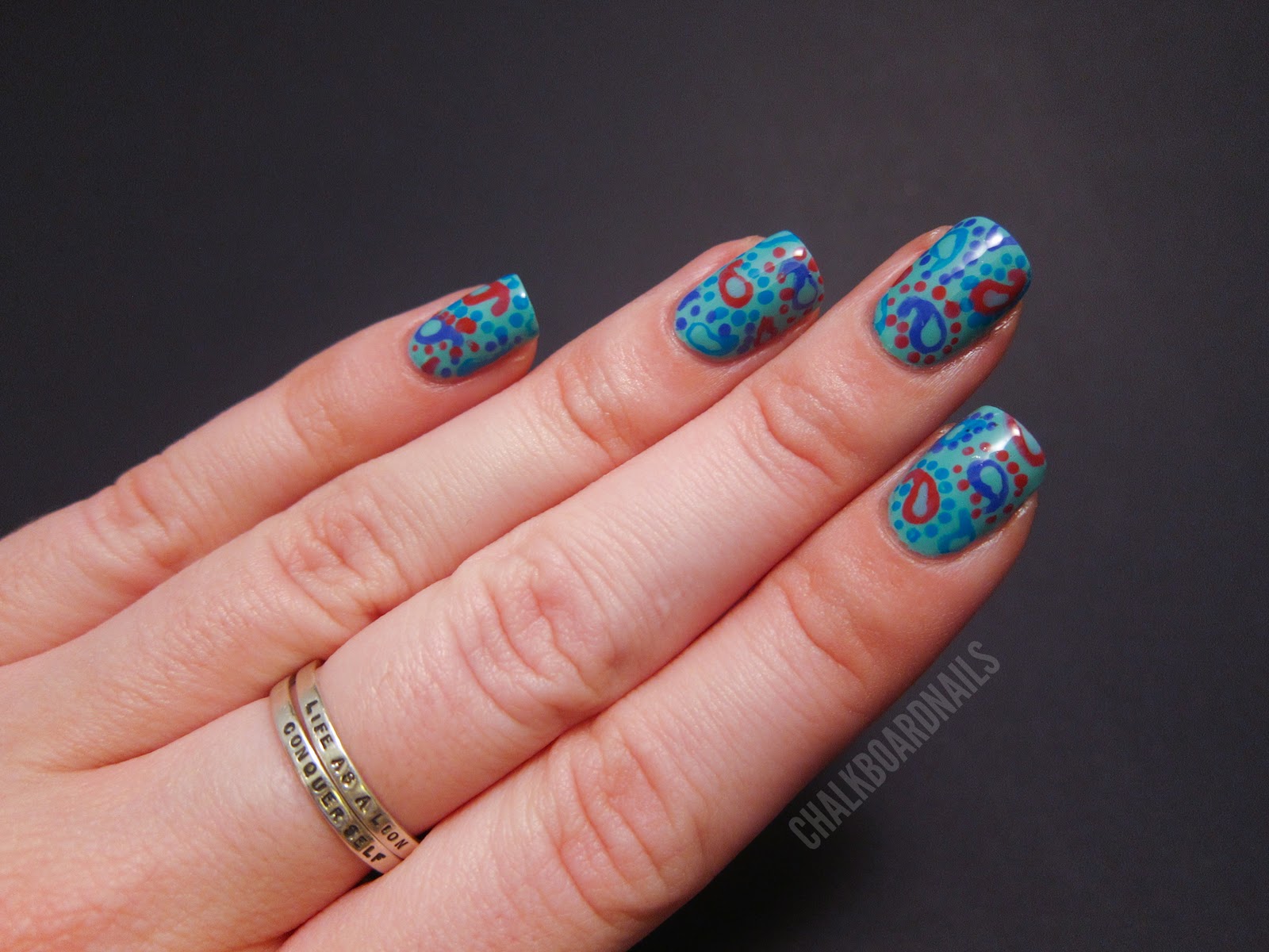 Pretty Paisley | Chalkboard Nails | Phoenix, Arizona Nail Artist