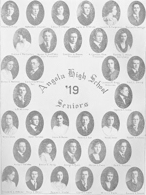 Steuben County Indiana: Through The Years: Angola High School Class of 1919