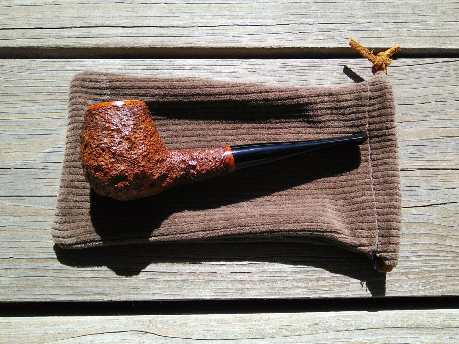 Rex Walden Pipes: Large Straight Rusticated Apple Shape Briar Tobacco ...
