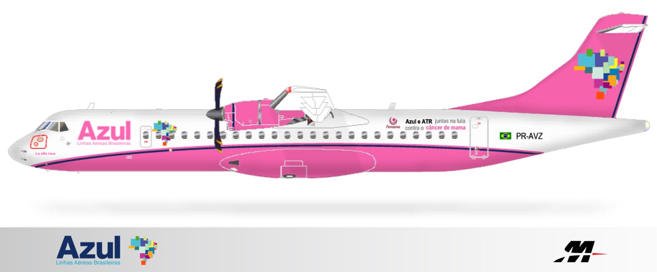 Livery's do Mike: ATR 72 Azul " Rosa e Azul"