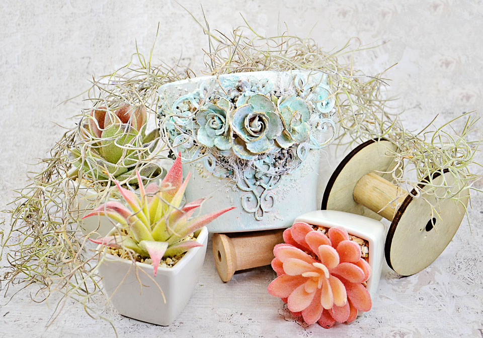 The Dusty Attic Blog: Altered plant pot - Joanne Bain