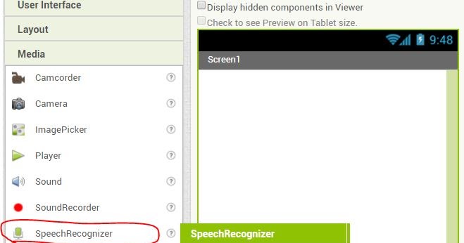 MIT App Inventor 2 - Voice Recognition