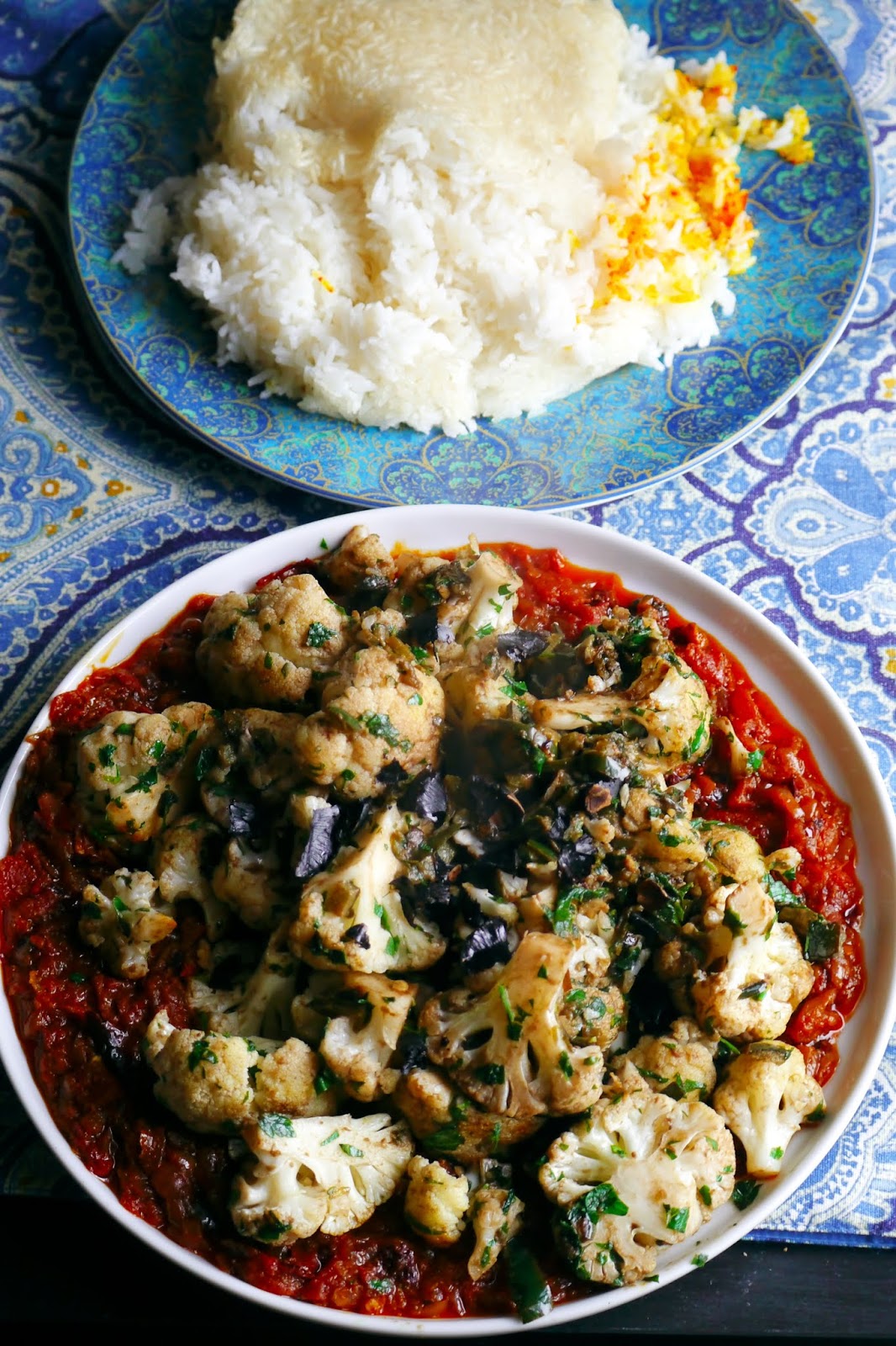 Persian-spiced hot and sour cauliflower