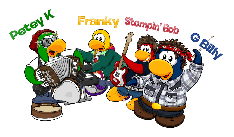 Club Penguin Lucky: NEW Penguin Band SNEAK PEEKS!