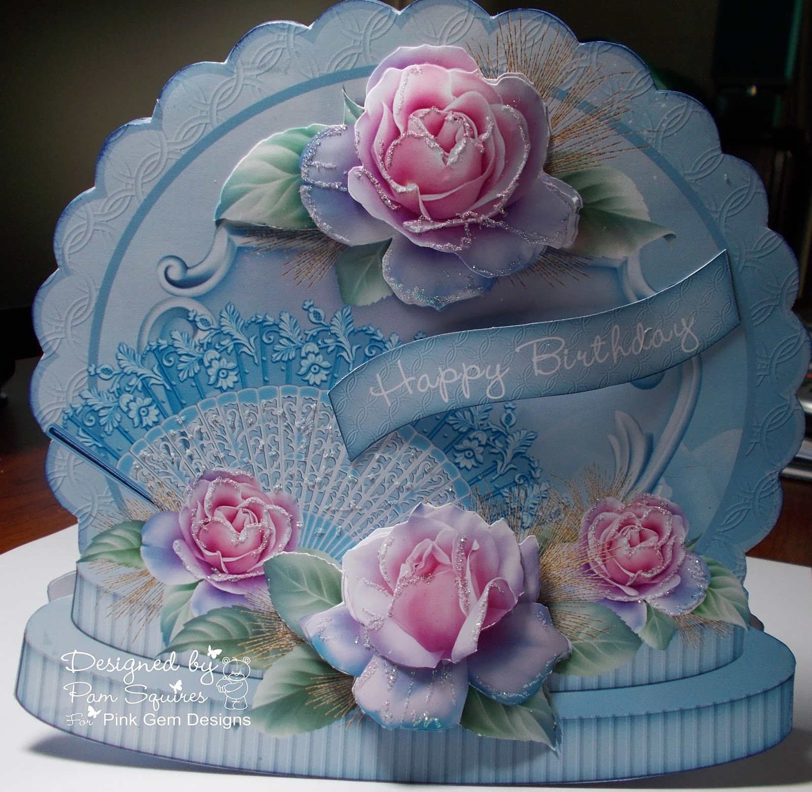 Pamela's Craft Spot: Pink Gem Card