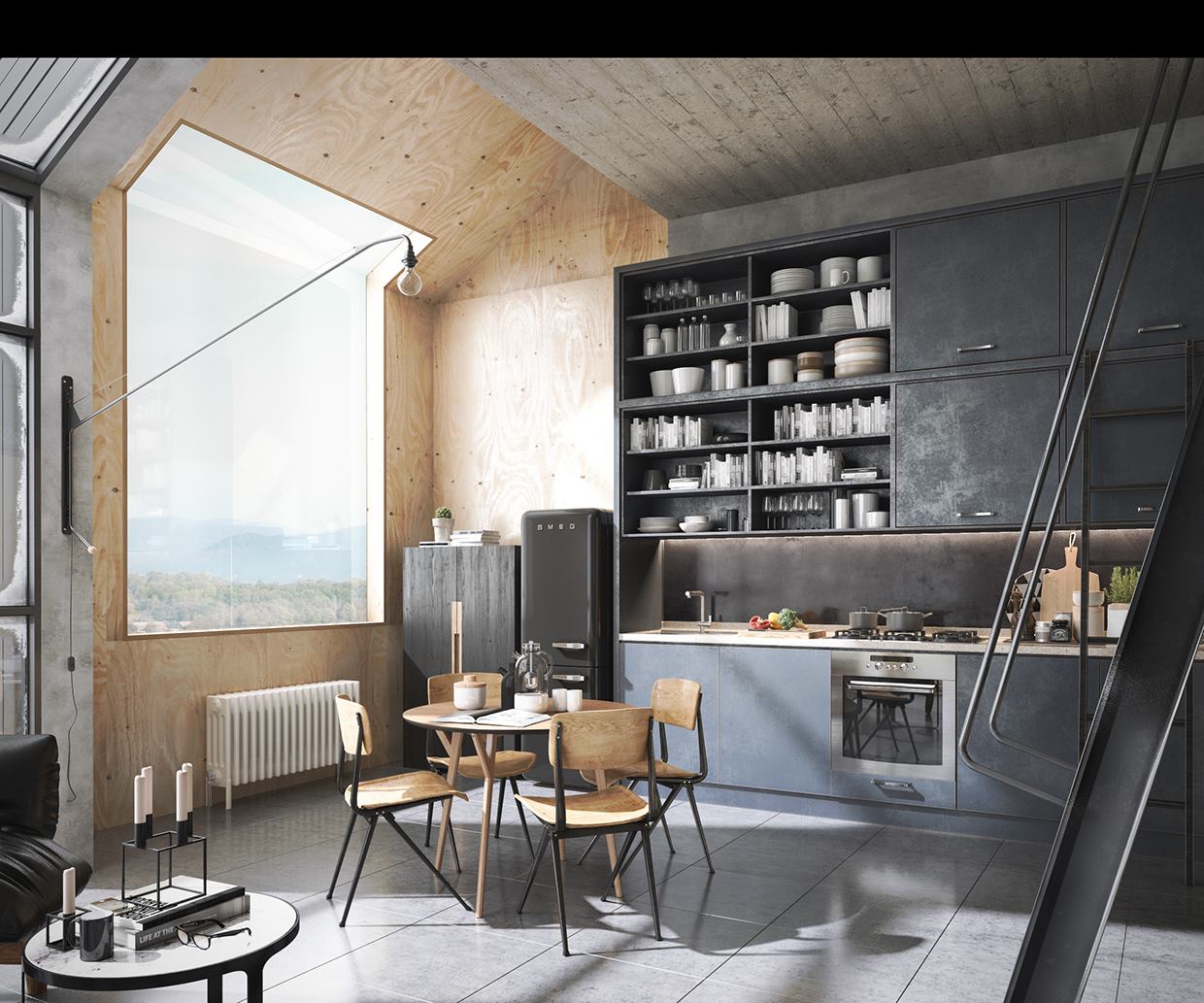 Ιndustrial style loft in Singapore