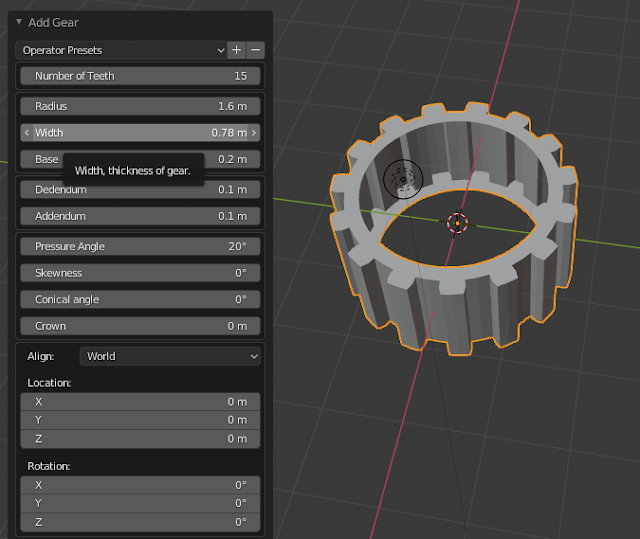 hawksnowlog: blender 2.82 で Extra Objects を使ってギアを簡単に作成する