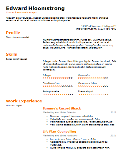 Resume Template 3 - Next Step Resume