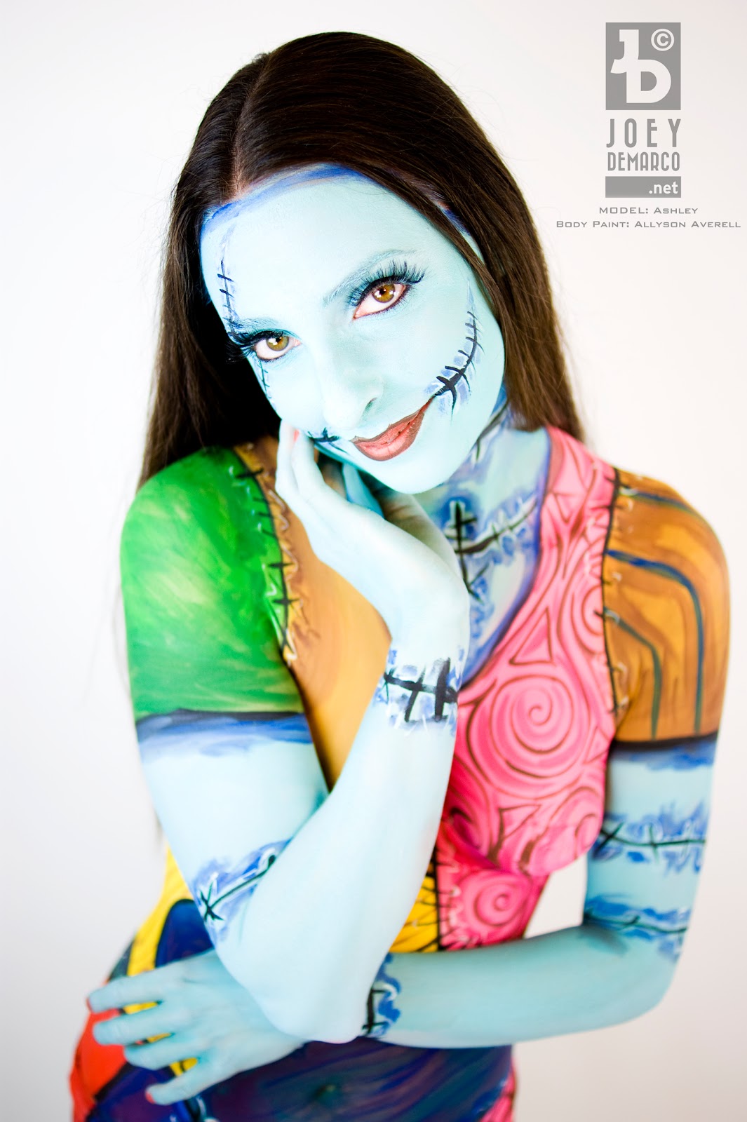 Photography by Joey DeMarco: Sally Skellington Body Paint