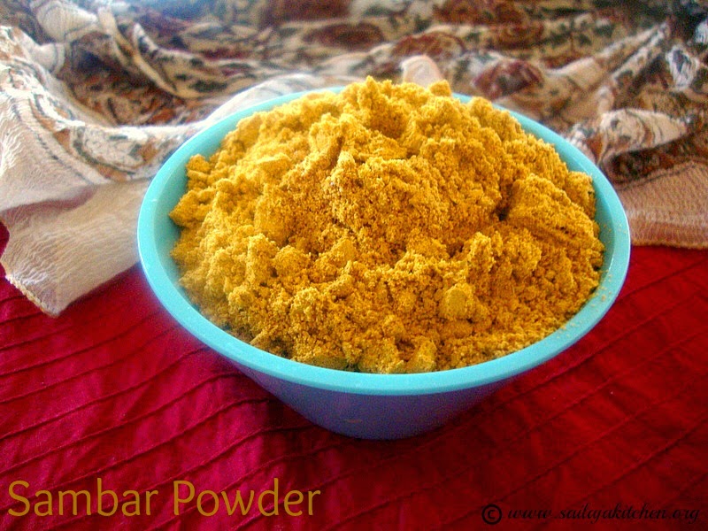 Sailaja Kitchen...A site for all food lovers!: Sambar Powder Recipe ...