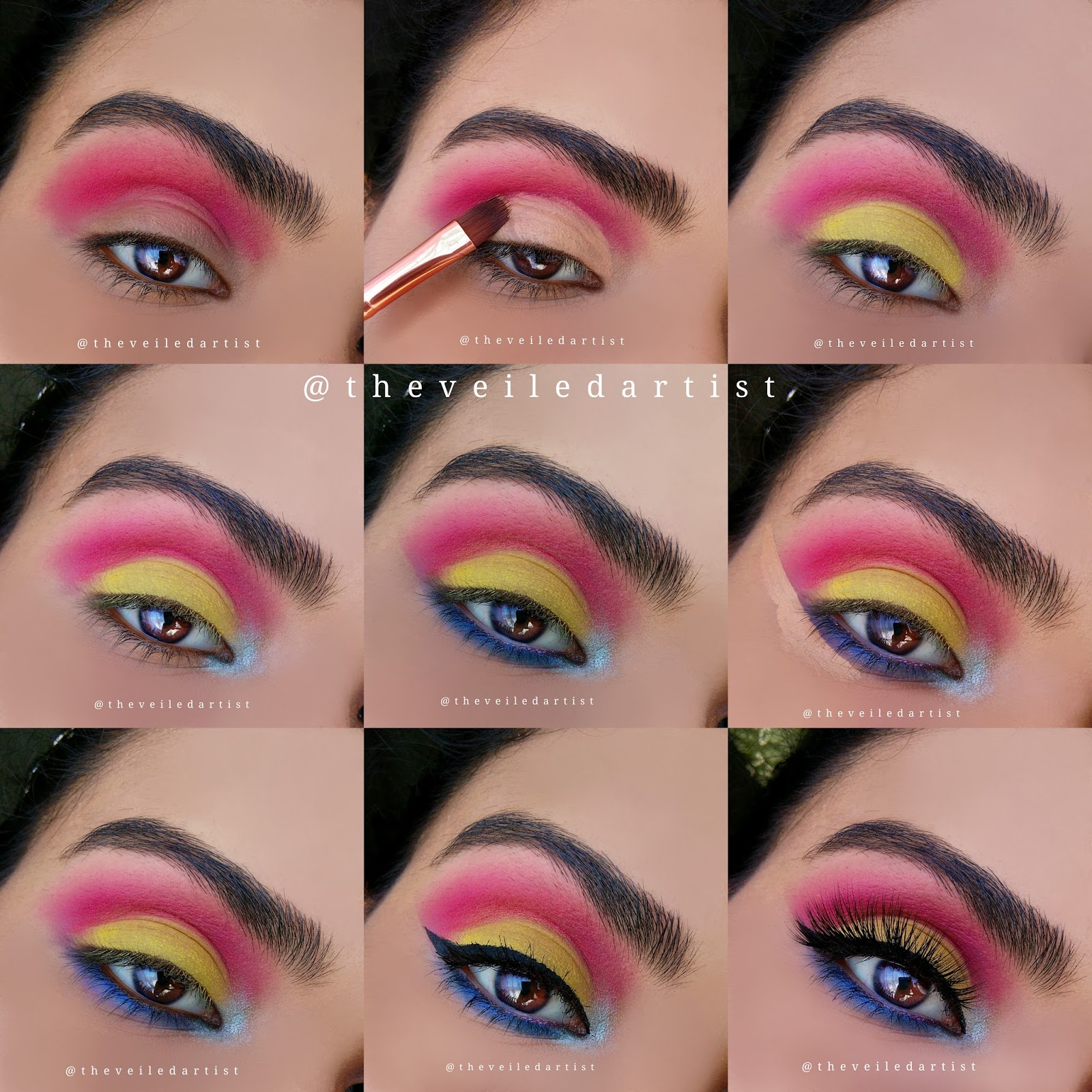 Summer-y Pink and Yellow Cut Crease Tutorial(beginner friendly in just ...