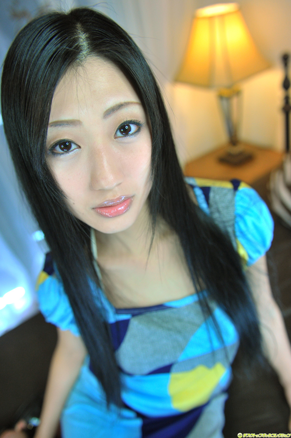 Mitsu Dan Japanese Gravure Idol Sexy Blue Dress Fashion Photoshoot In