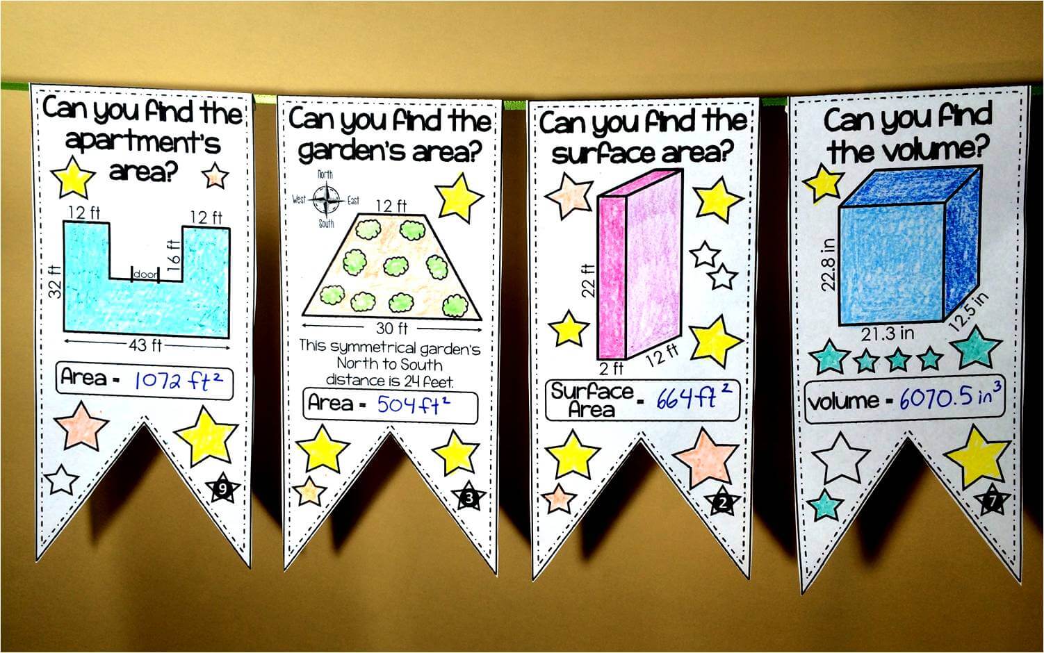 Scaffolded Math and Science: Math Pennants are a fun way to show off ...
