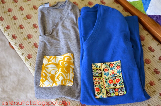 Pattern Pop Pocket T-Shirts - Pinterest Challenge Saturday - Sisters, What!
