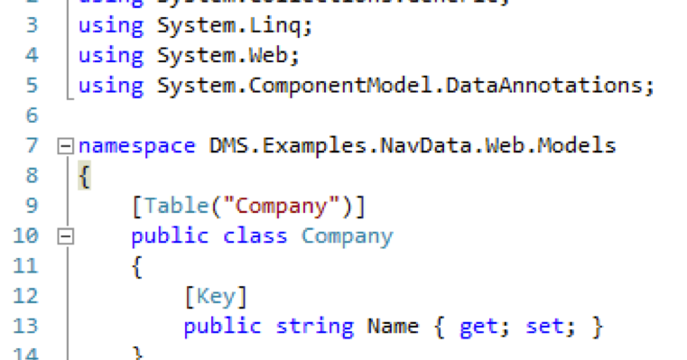 DMS Blog: How to Use MVC.Net on the Dynamics NAV Database Structure