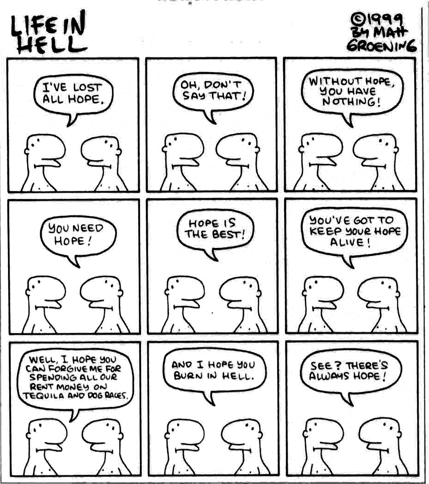 Bongo's Ultimate Life in Hell Archive : Life in Hell 1999 Archive