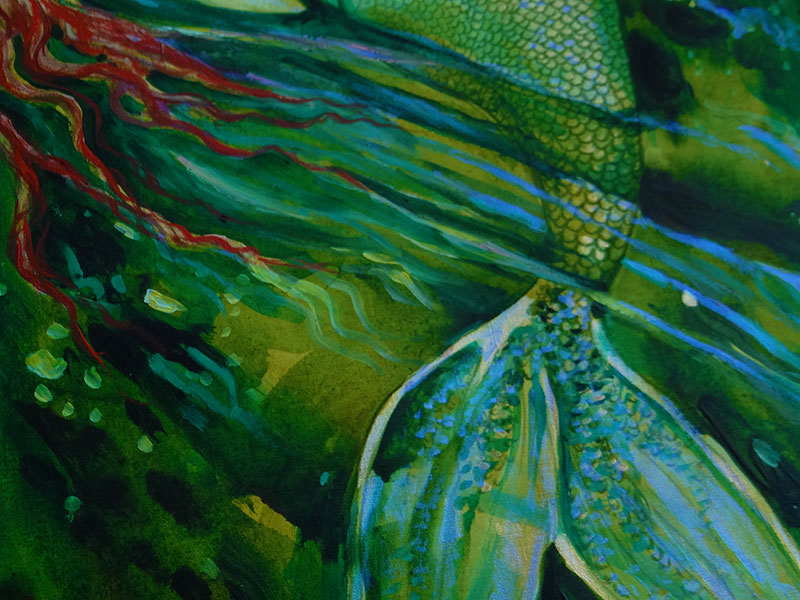 Mermaids Gallery Alexander Antonyuk: RED HAIRED MERMAID