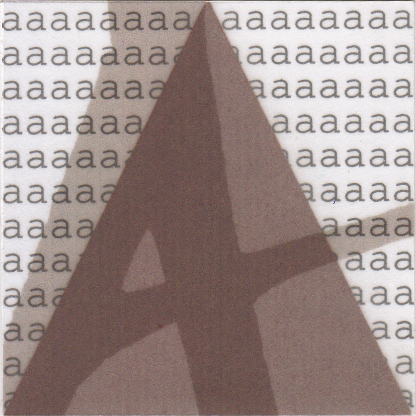 a letter a week 2011: First alphabet for 2011 finished!