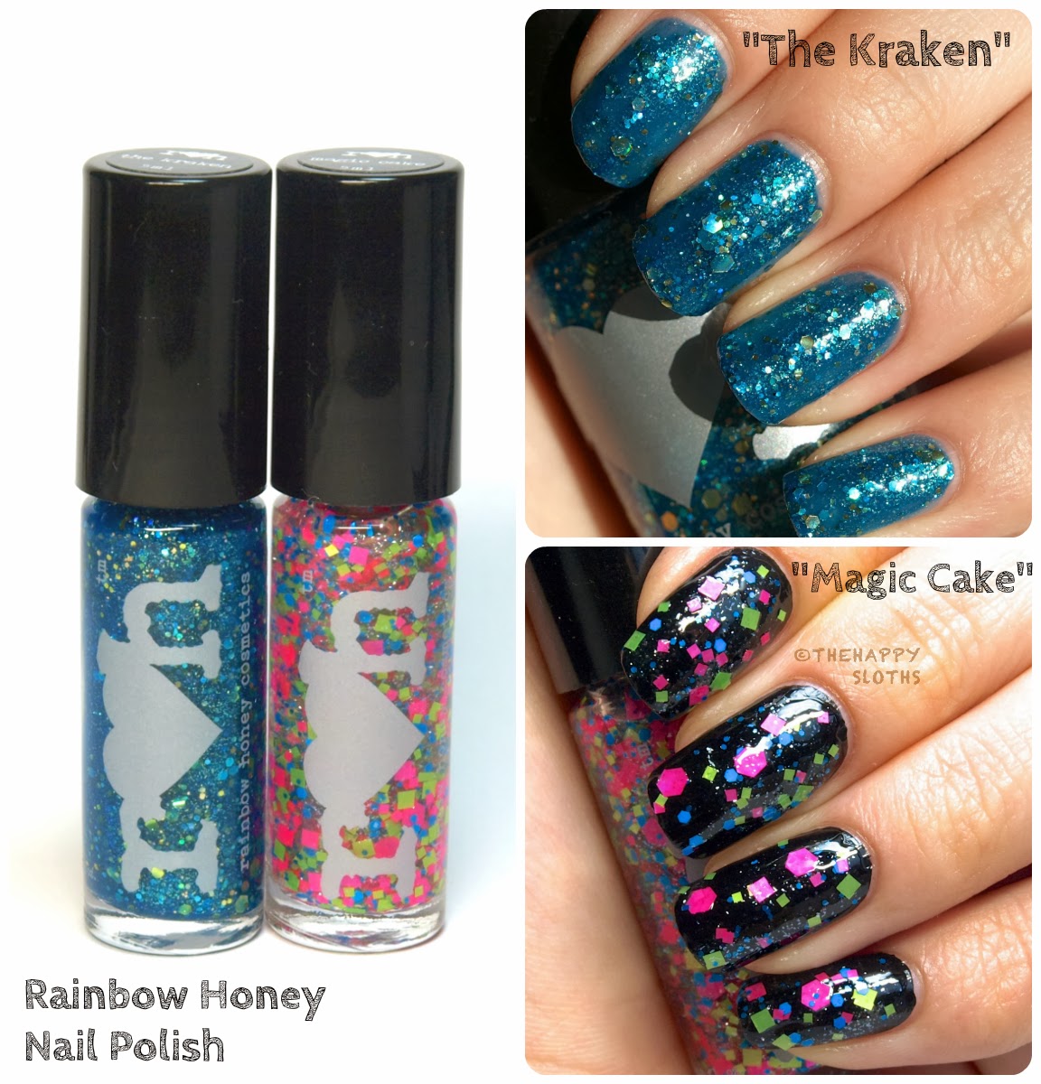 Rainbow Honey Nail Polish in "The Kraken" & "Magic Cake": Review and ...