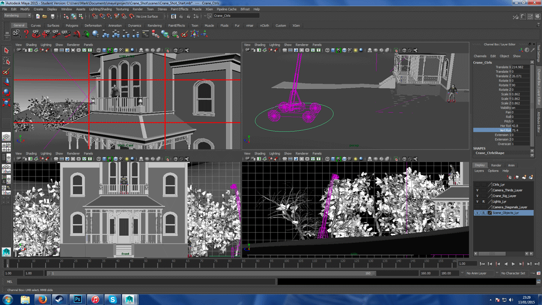 Mark Stamp - Digital Design: Maya Tutorials: Tracking and Crane shots