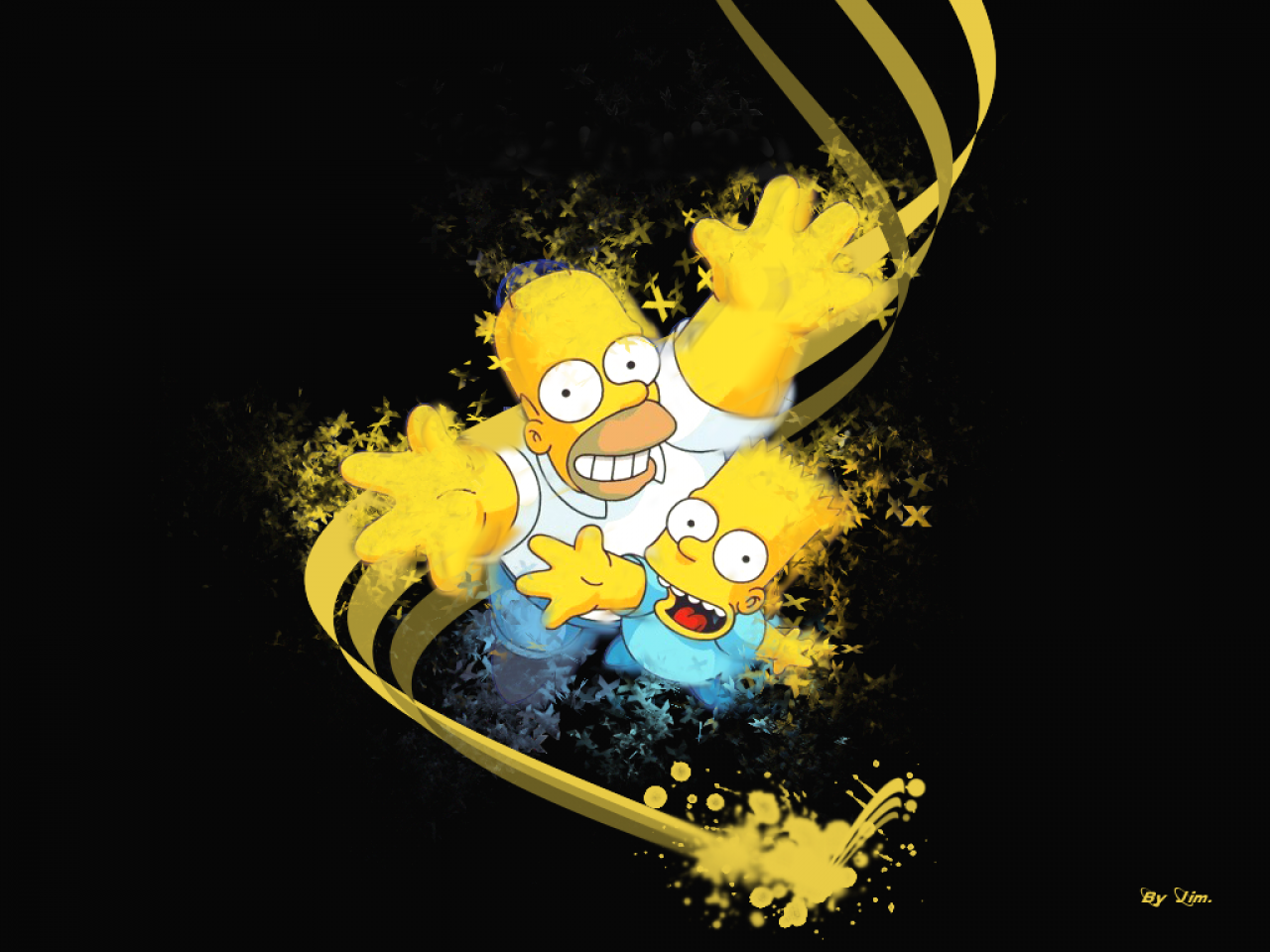FONDOS DE LOS SIMPSON: wallpaper de homero simpsons y bart
