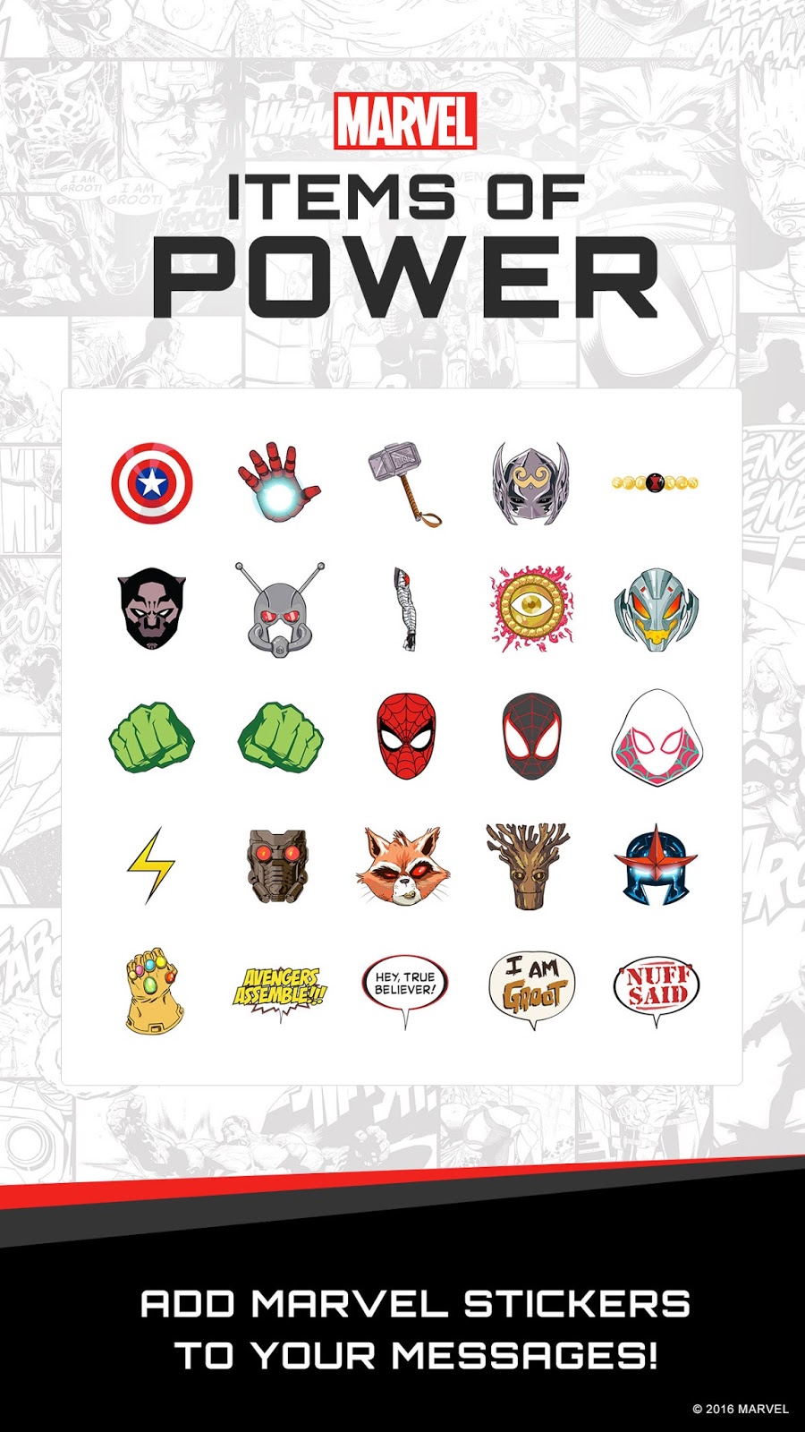 Collecting Toyz: MARVEL STICKERS FOR APPLE’S UPDATED MESSAGES APP