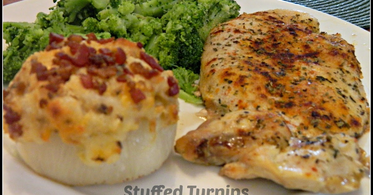 Ginny's Low Carb Kitchen: STUFFED TURNIPS