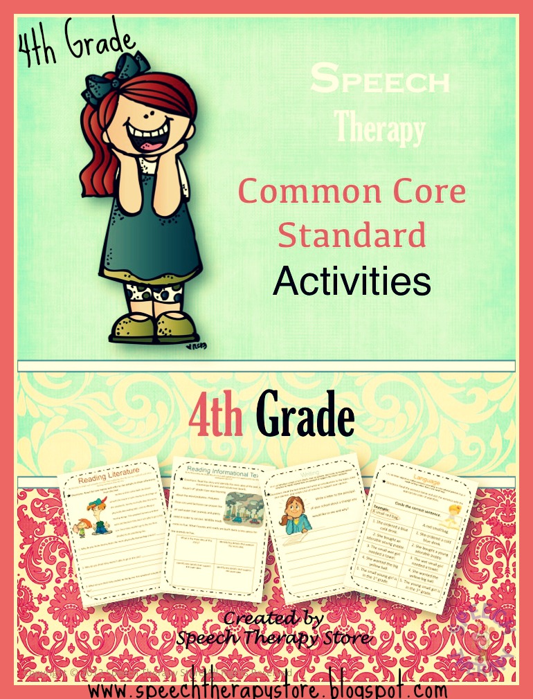 Speech Therapy: All the Common Core Activities you Can Take :)