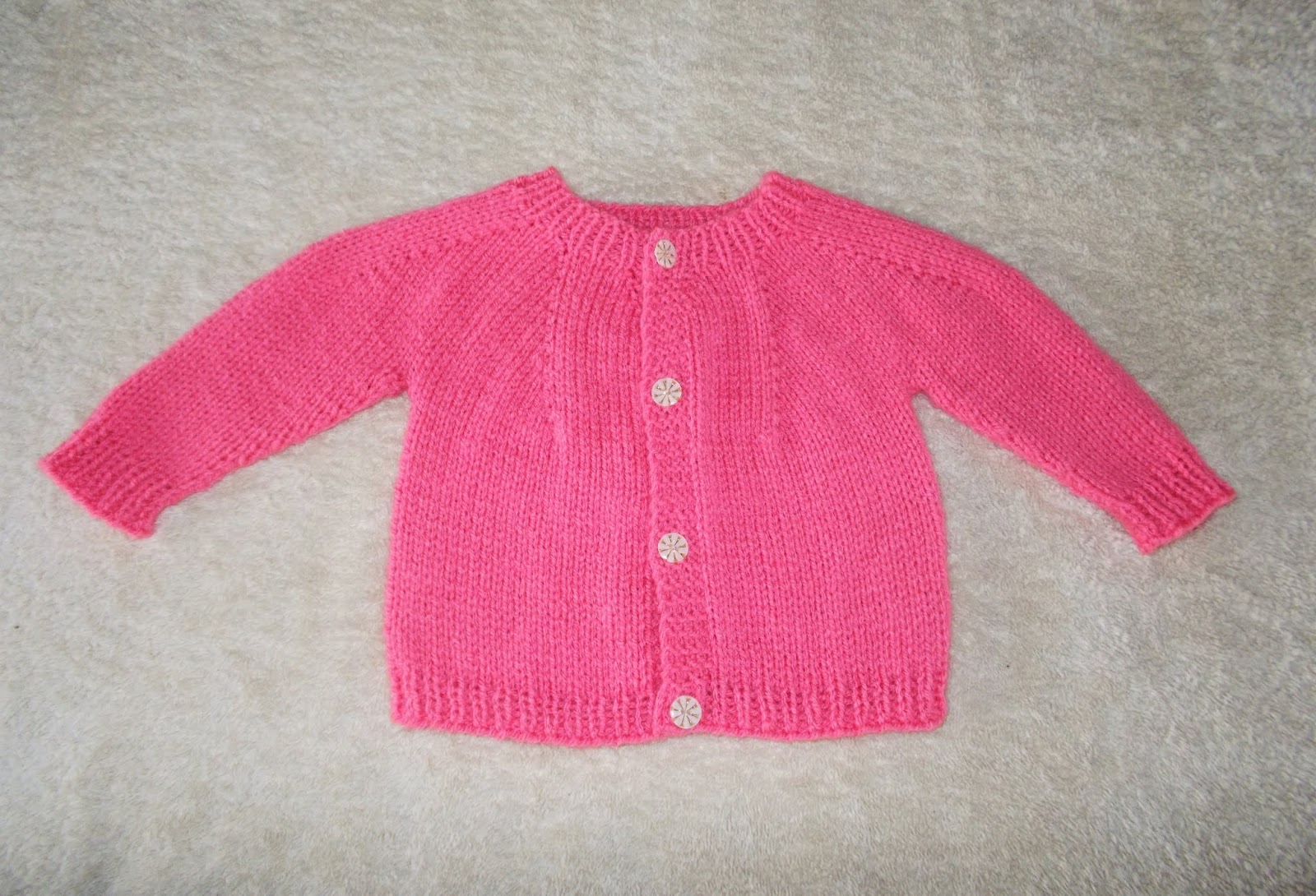 Marianna's Lazy Daisy Days: Top down baby cardigan with tiny bows