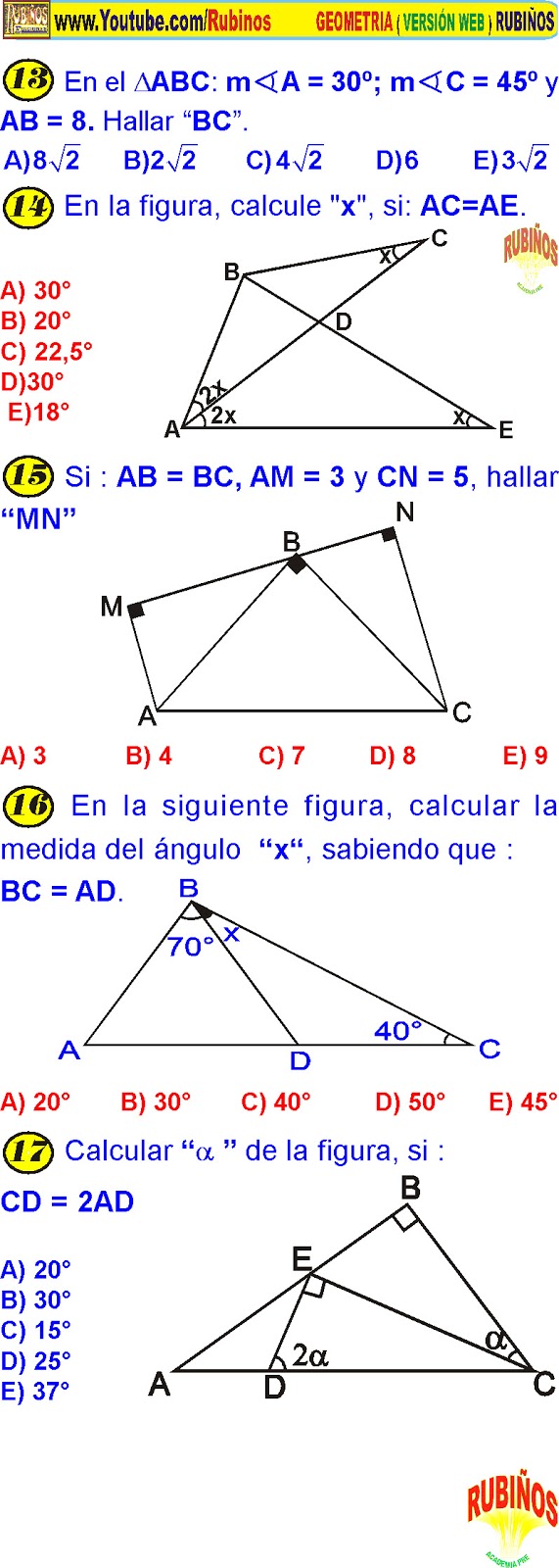 CONGRUENCIA DE TRIÁNGULOS EJERCICIOS RESUELTOS PDF