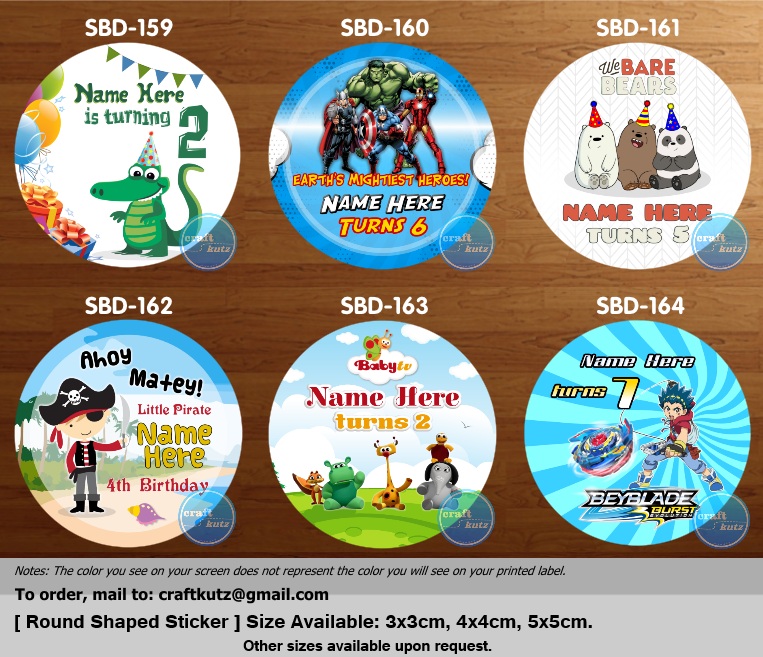 Birthday Sticker Series FREE Design/Template ~ Craft Kutz