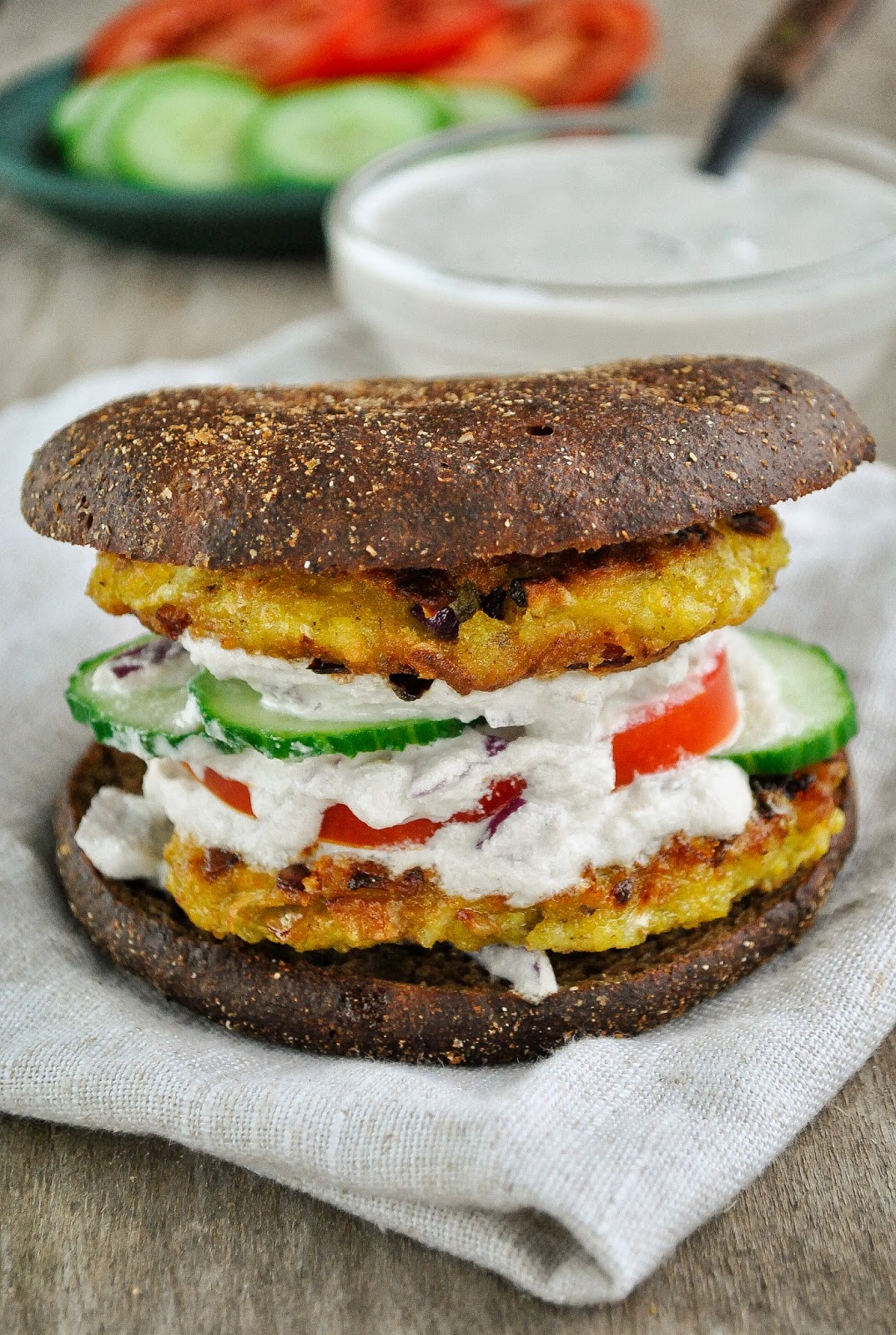 Millet and mushroom burgers |VeganSandra