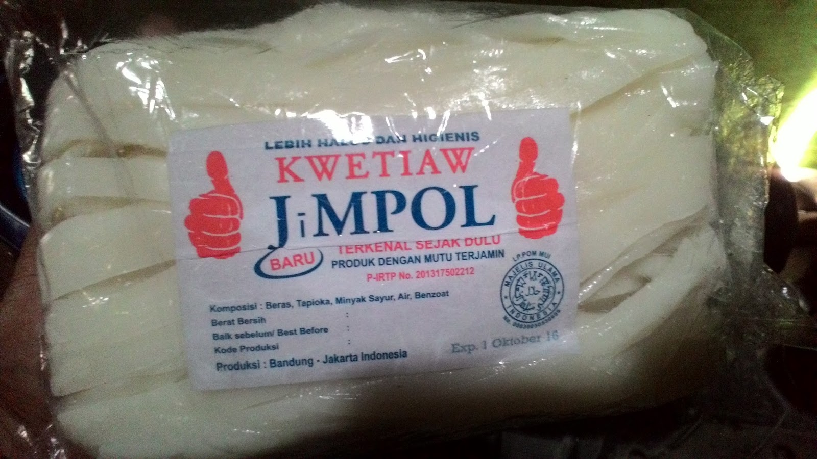 Pabrik kwetiaw mentah Jimpol
