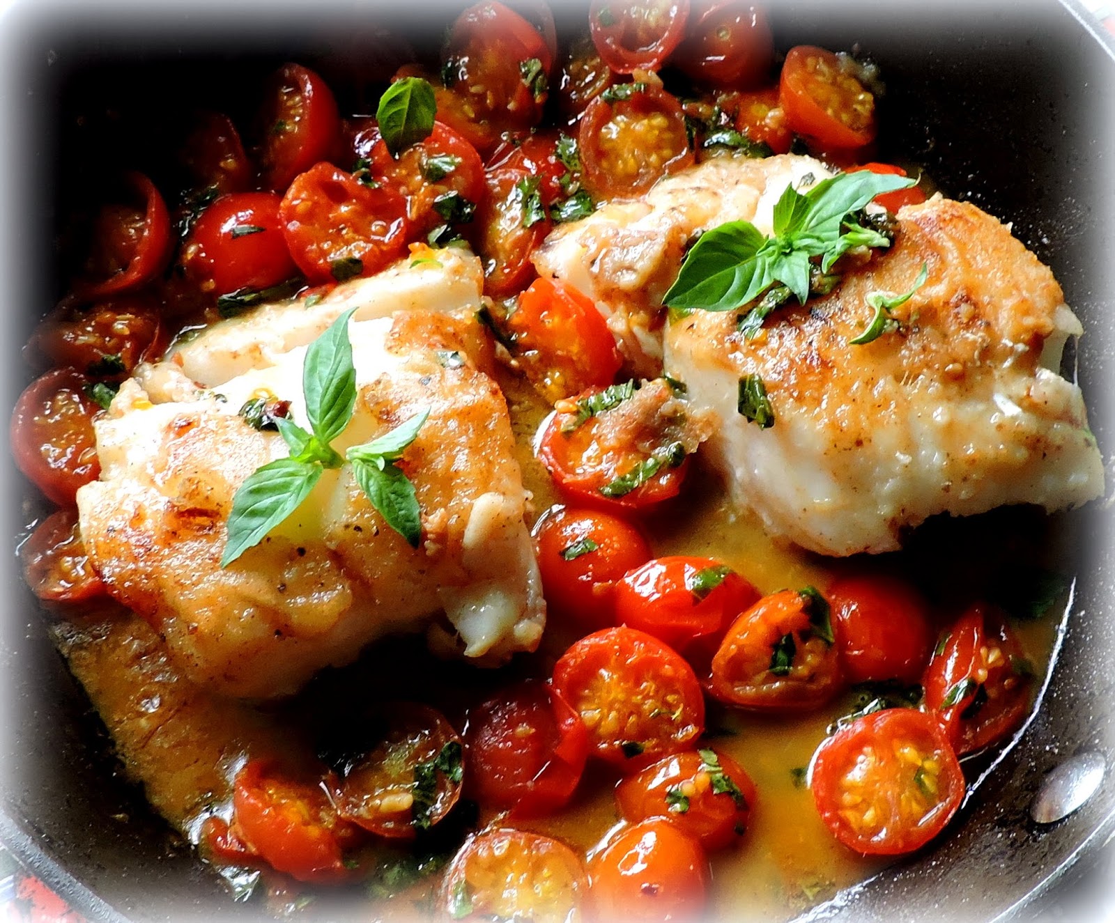 Tomato & Basil Sauced Cod | The English Kitchen