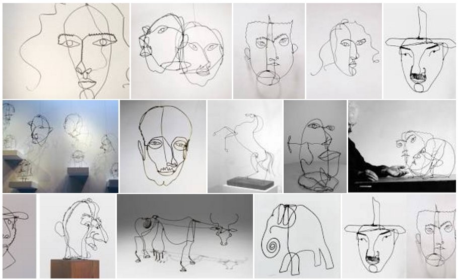 PLASTINGLISH - Visual Arts -: Wire 2D or 3D scuptures