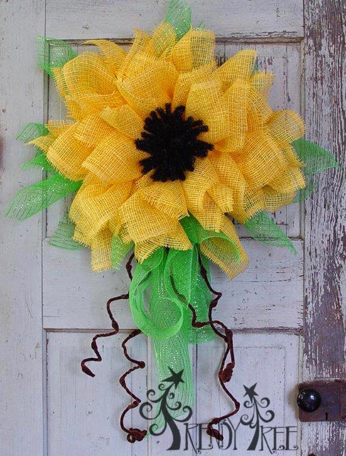 Life: Creative Tuesday: Yellow Sun Flower Wreath