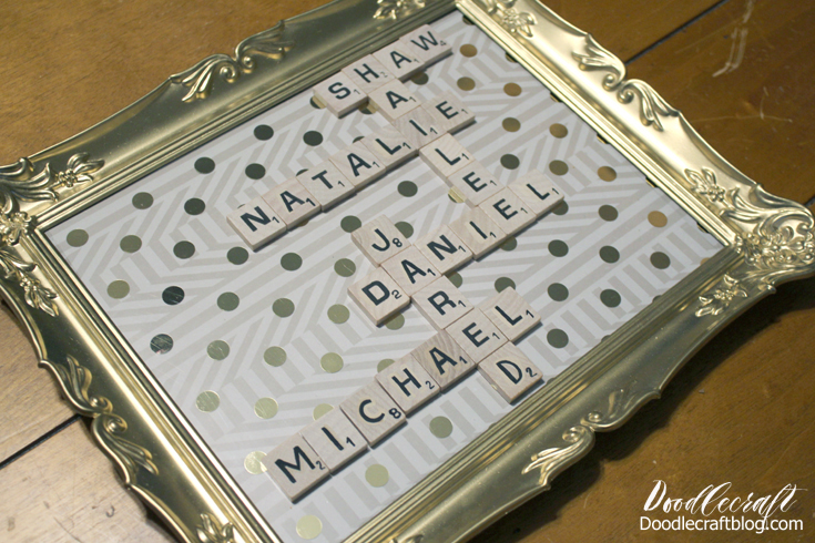 Scrabble Tiles Family Name Framed Word Art DIY