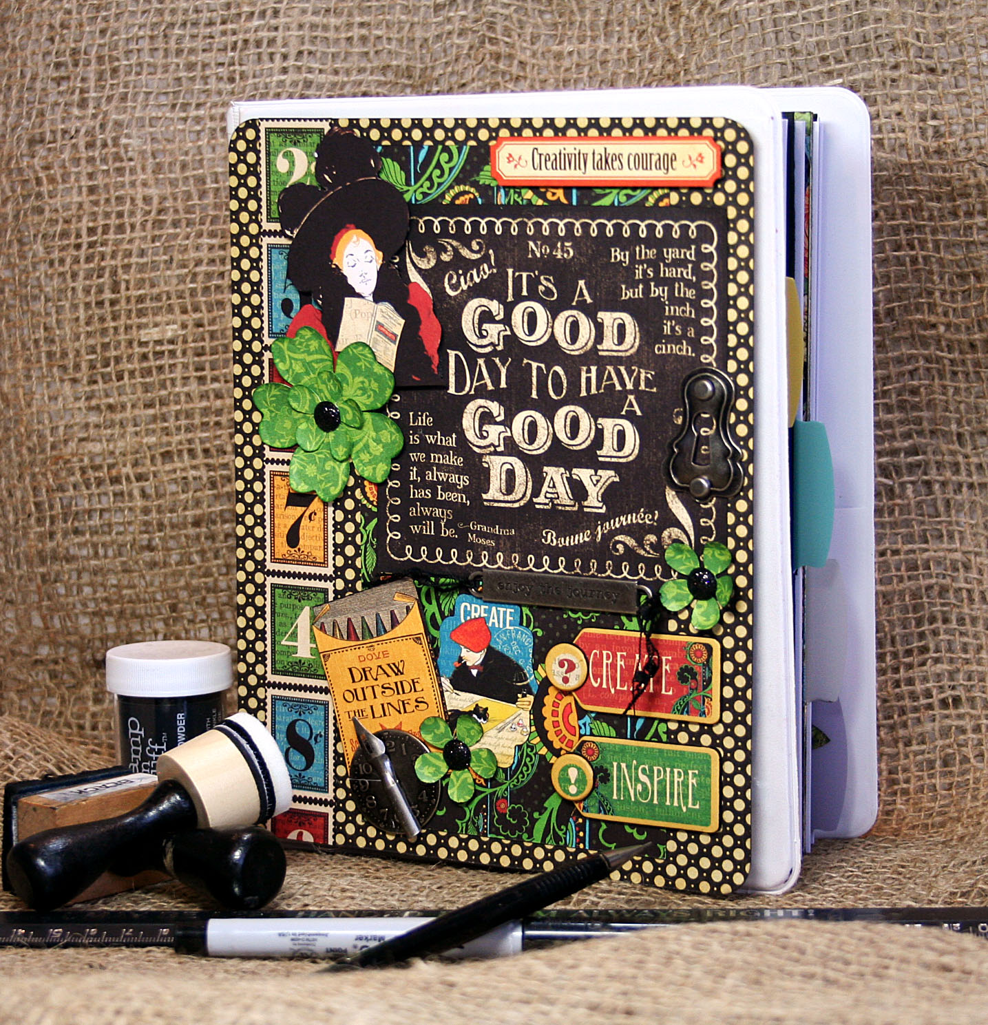 Scrap Travel And Bark Notebook Organizer Tutorial With Graphic 45 Scrap Travel And Bark Notebook Organizer Tutorial With Graphic 45