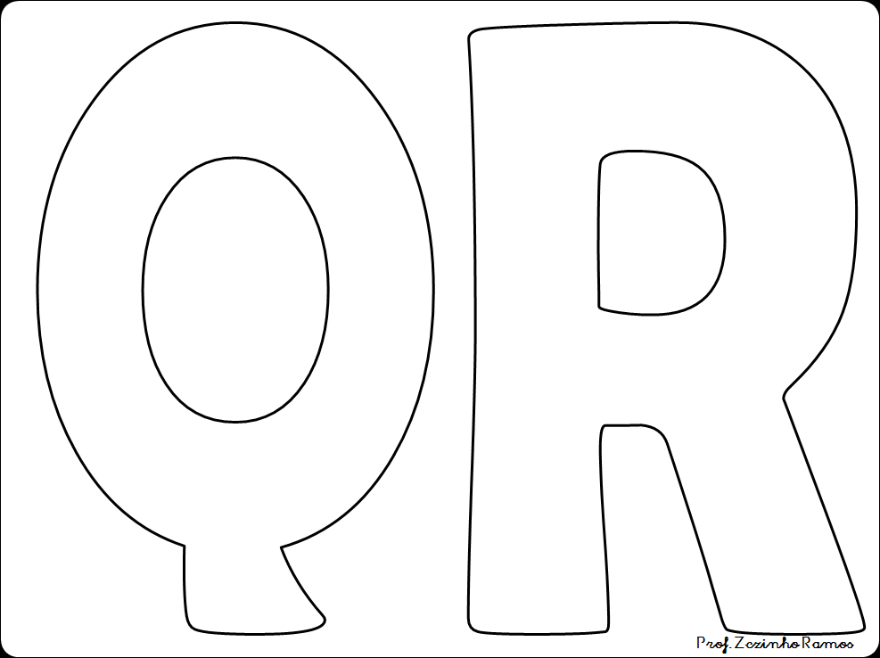 MOLDE DE LETRAS GRANDES ~ Ensinar Aprender