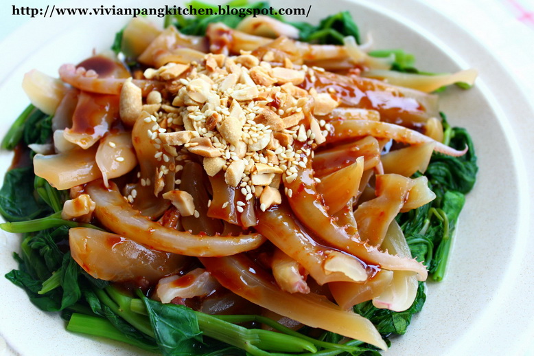 Vivian Pang Kitchen: Jiu Hu Eng Chai (Cuttlefish Salad with Water ...