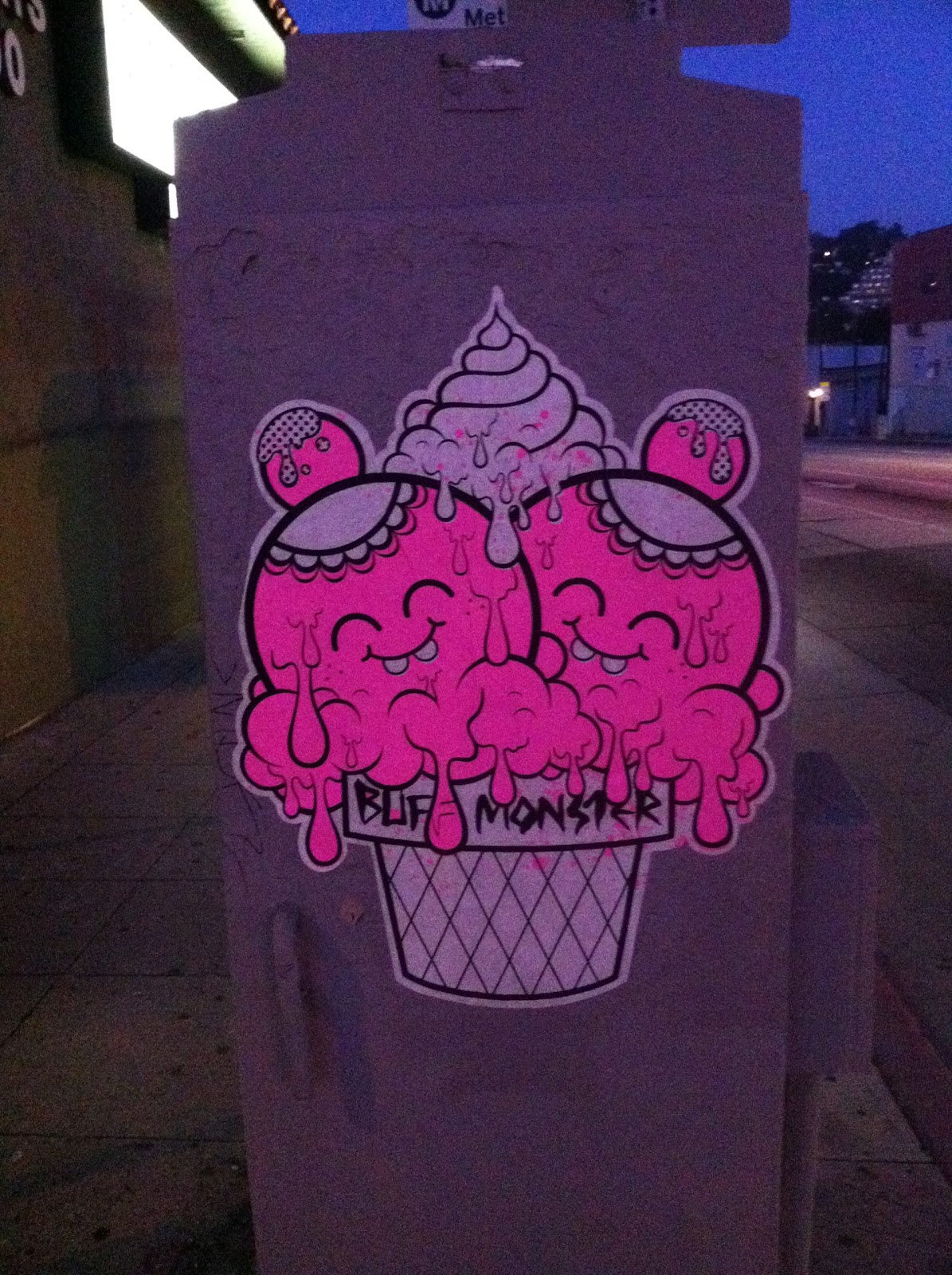 Silver Lake Street Art - Los Angeles: Buff Monster Ice Cream on Sunset