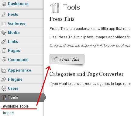 Use 'PressThis' App of WordPress to share content of other web pages