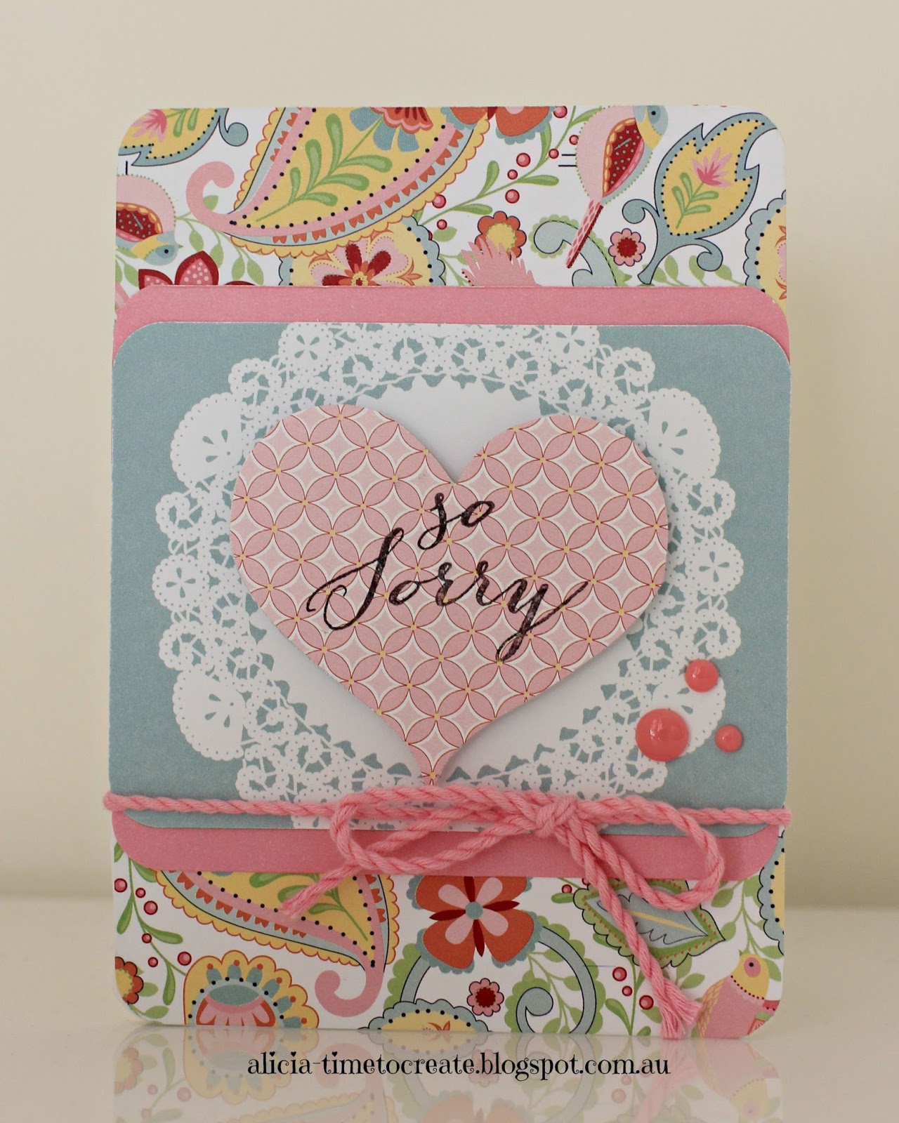 Time to Create ...: Sometimes you have to send a sad card....