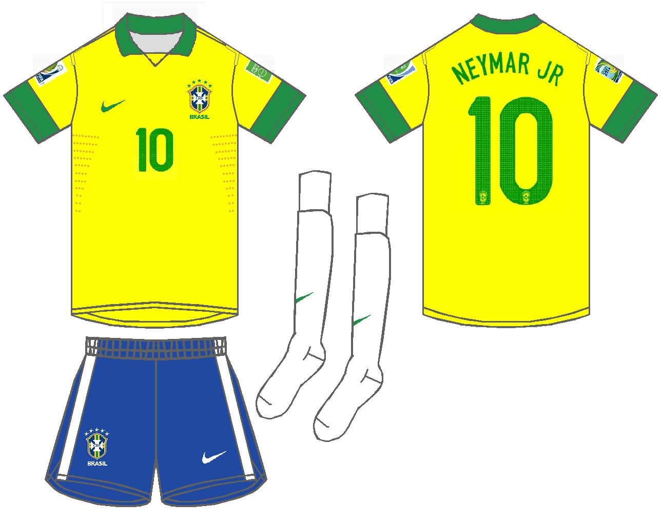.. INDUMENTARIA DEPORTIVA: Selección de Brasil ( Copa Confederaciones 2013)